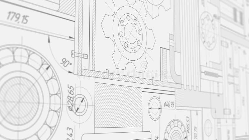 Technical Engineering Banner.Rotating Gears. School Physics.Machine ...