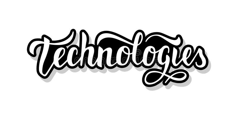 Technologies Calligraphy Template Text for Your Design Illustration ...