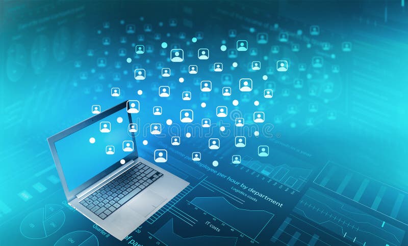 Technologies that Connect People Stock Illustration - Illustration of ...