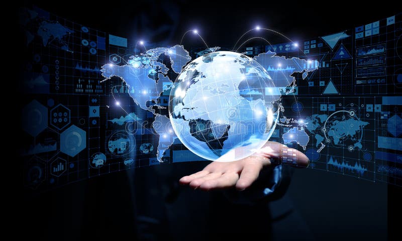 Technologies Connecting the World Stock Image - Image of world, global ...