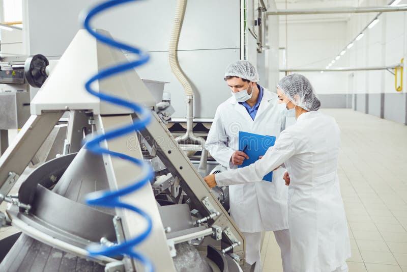 Food factory worker stock image. Image of protective - 11400487