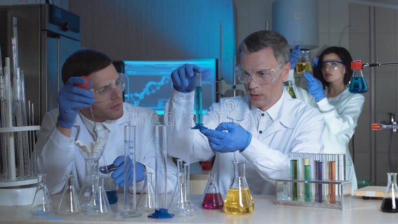 Technologists or Scientists in a Chemical Lab Stock Image - Image of ...