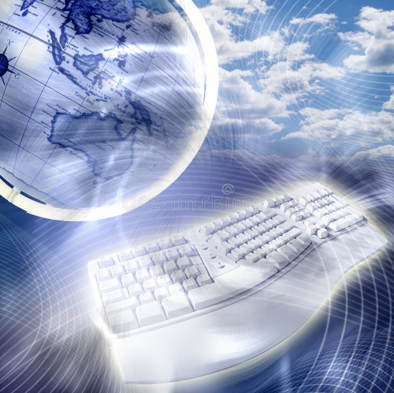 Computer technology mix stock illustration. Illustration of connection ...