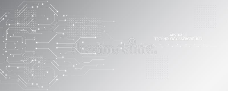 Gray and White Technology Background Image Line Design for ...
