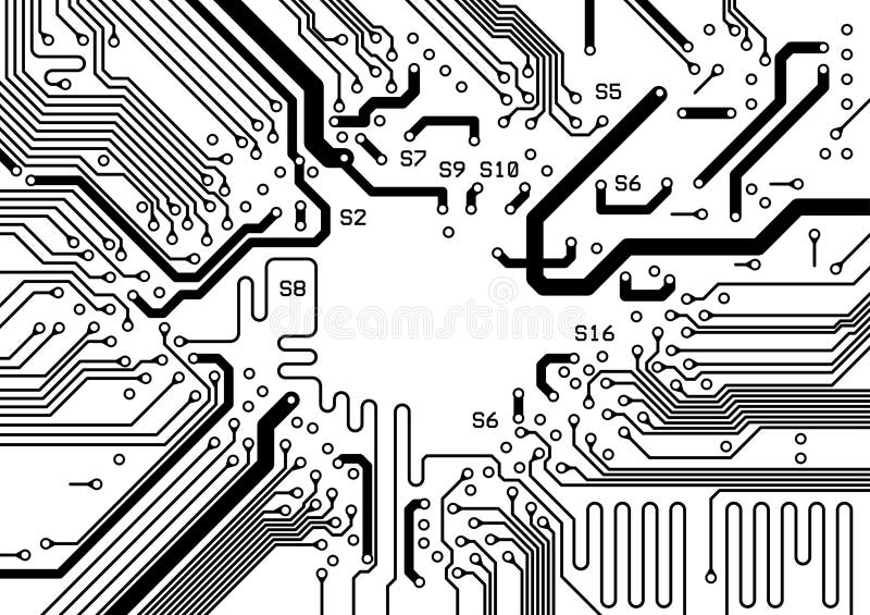 Circuit Board. Data Transfer. Digital Technology Concept Stock Vector ...
