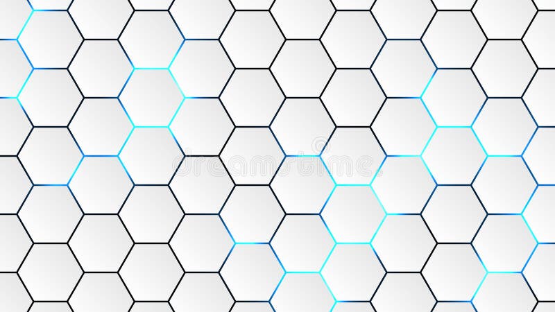 Hexagonal Abstract Technology Background. Electric Glow Hexagonal Background Stock Vector ...