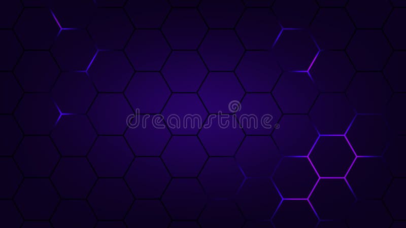 Hexagonal Abstract Technology Background. Electric Glow Hexagonal ...