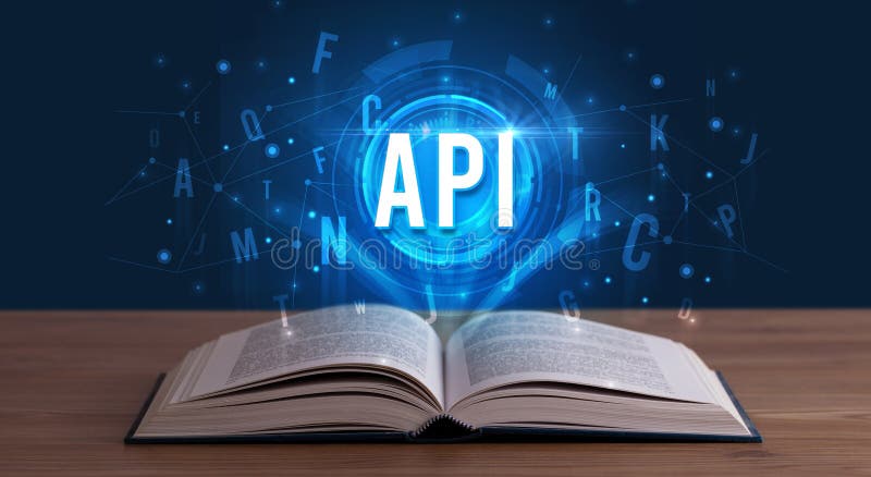 Technology Abbreviation Coming Out from an Open Book Stock Photo ...