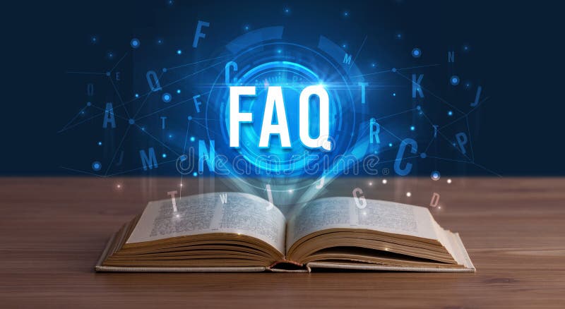 Technology Abbreviation Coming Out from an Open Book Stock Illustration ...