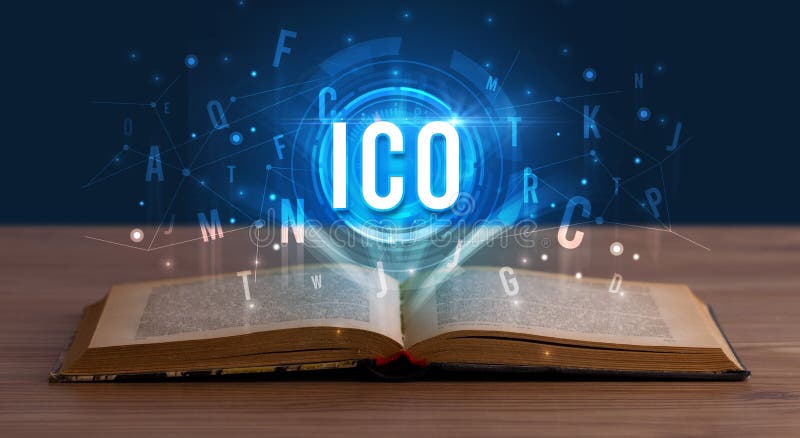 Technology Abbreviation Coming Out from an Open Book Stock Photo ...