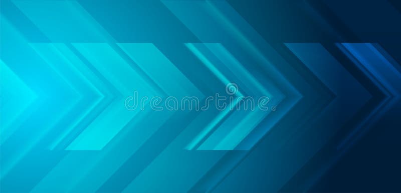 Technology Abstract Background with Bright Blue Arrows Stock ...