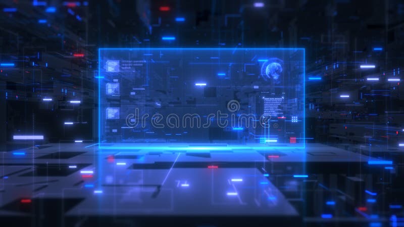 Technology Abstract Background Digital Interface Digital Data Network Connection Computer