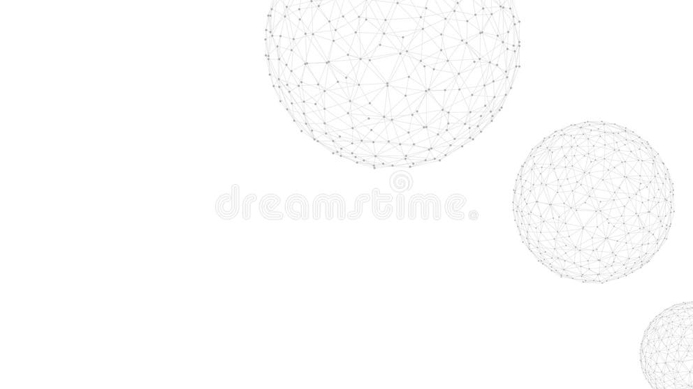 Technology Abstract Background. Dots Connected by Lines. Minimalist ...
