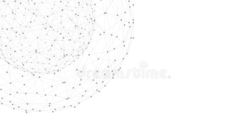 Technology Abstract Background. Dots Connected by Lines. Minimalist ...