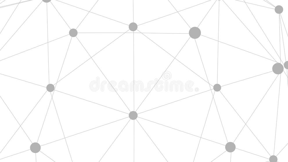 Technology Abstract Background. Dots Connected by Lines. Minimalist ...