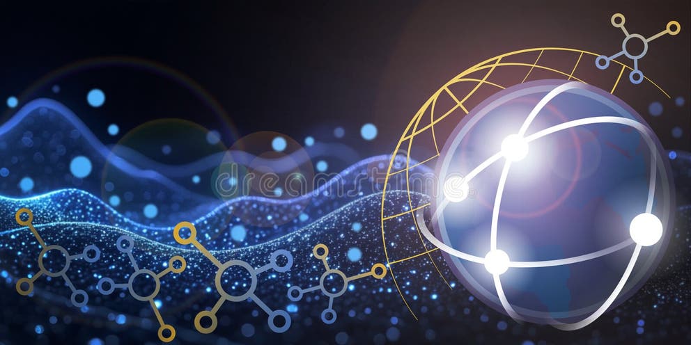 Technology Abstract Background. Global Connectivity Concept with ...