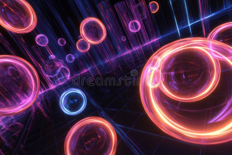 Technology, Abstract, Background Illustrating a Cybernetic Future with Luminous Data Streams ...