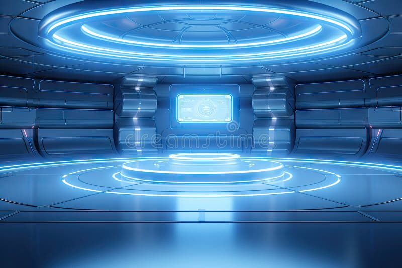 Technology Abstract White Modern Hi-tech Display Background, Empty ...