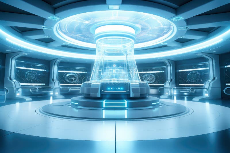 Technology Abstract White Modern Hi-tech Display Background, Empty ...