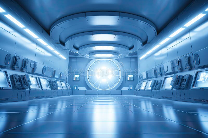 Technology Abstract Blue Hi-tech Stage Display Background, Empty Space ...