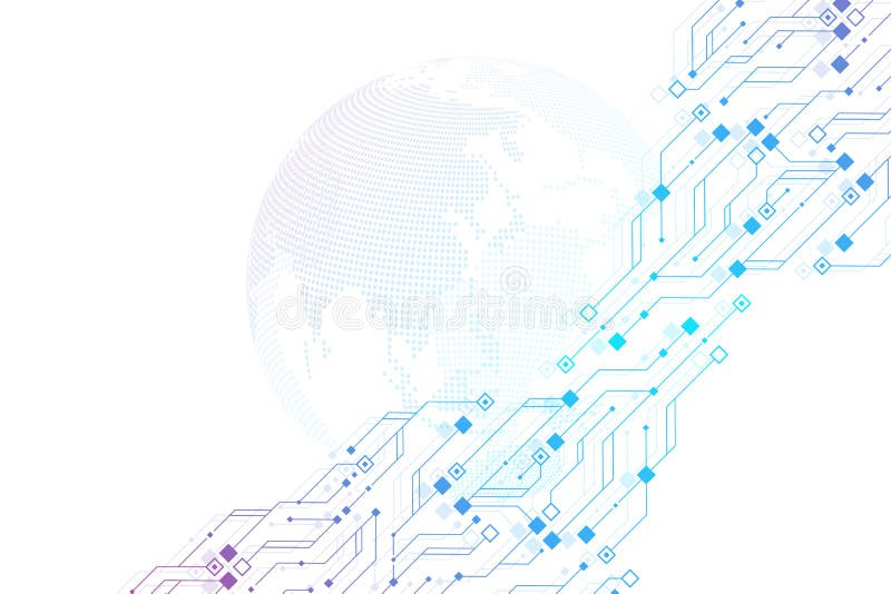 Technology Abstract Circuit Board Texture Background. High-tech ...