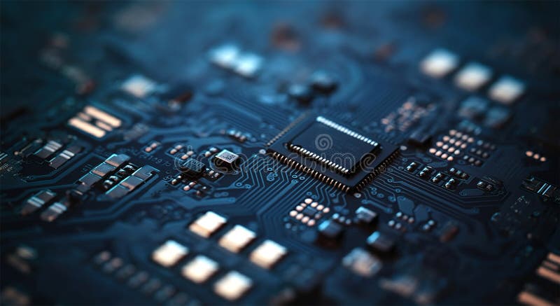 Technology Abstract Circuit Board Texture Background. High-tech ...