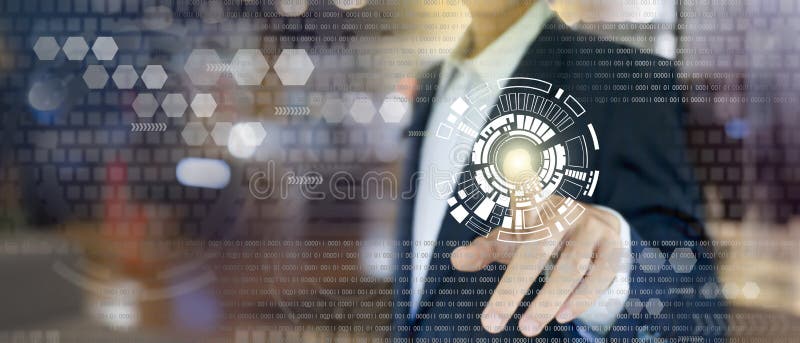 Technology Abstract Hand Touching, Businessman Hand Touch Technology ...
