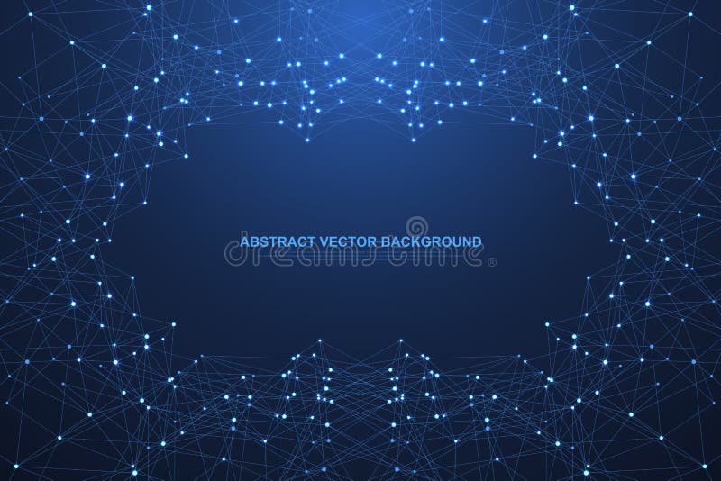 Technology Abstract Lines And Dots Connect Background Lines Plexus Connection Digital Data And