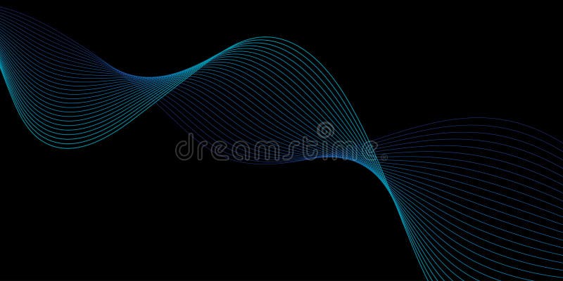 Technology Abstract Lines on White Background. Frequency Sound Wave ...