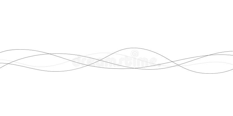 Technology Abstract Lines on White Background. Undulate Grey Wave Swirl ...