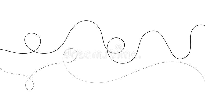 Technology Abstract Lines on White Background. Undulate Grey Wave Swirl ...