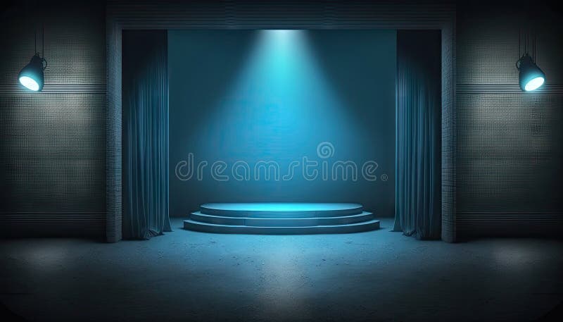 Technology Abstract Neon Light Background, Empty Space Scene, Spotlight ...