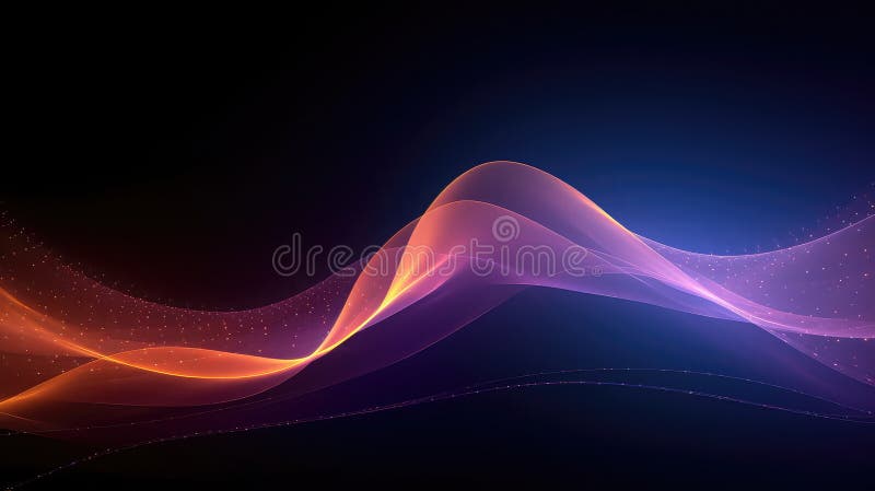 Technology Abstract Particle Waveform Stock Illustration - Illustration ...