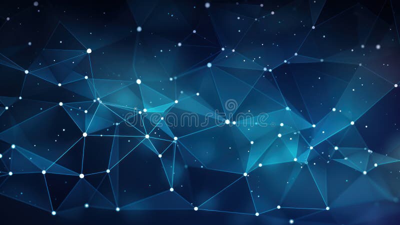 Technology Abstract Science Background with Connecting Polygon Lines ...