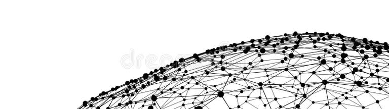 Technology Abstract Shape. Dots Connected by Lines. Minimalist Mesh ...