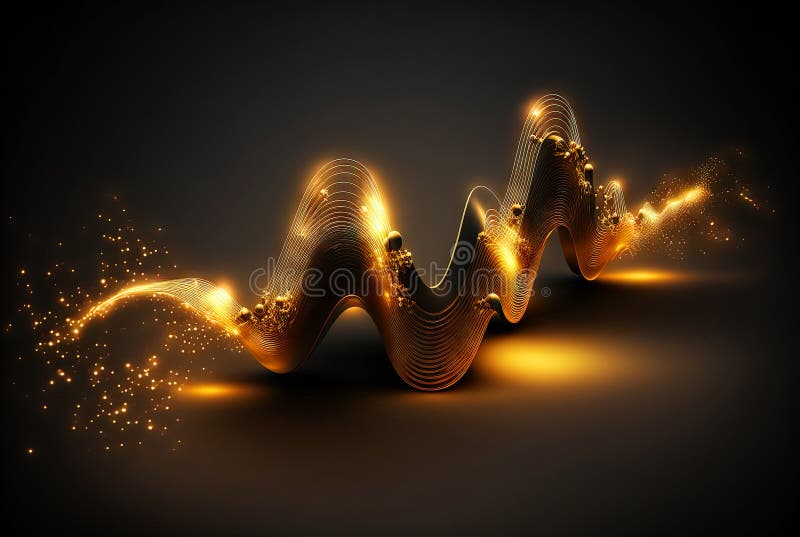 Technology Abstract with Shiny Data Wave Flow. Science Concept with ...