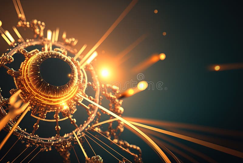 Technology Abstract with Shiny Elements. HUD Background with Scientific ...