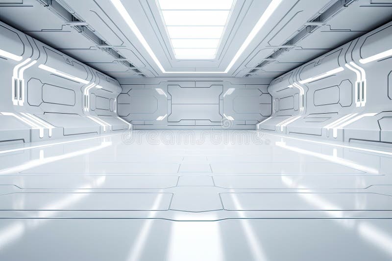 Technology Abstract White Modern Hi-tech Display Background, Empty ...