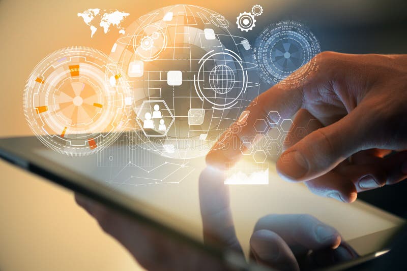 Technology and Accounting Concept Stock Image - Image of connection ...