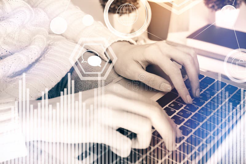 Technology and Accounting Concept Stock Image - Image of businessman ...