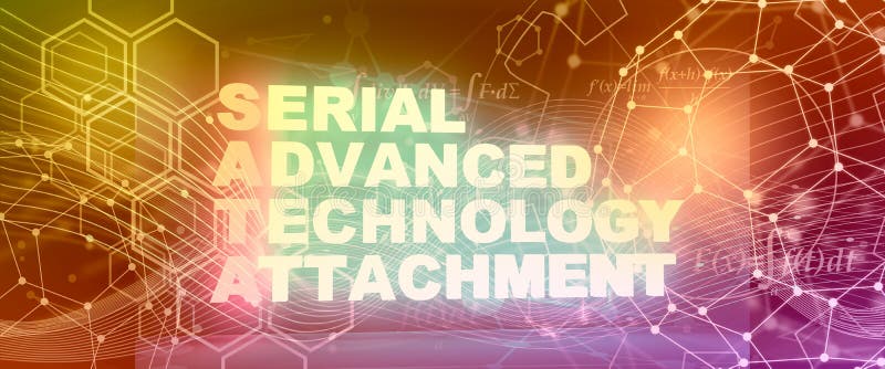 Technology Acronym SATA - Serial Technology Advanced Attachment Stock ...