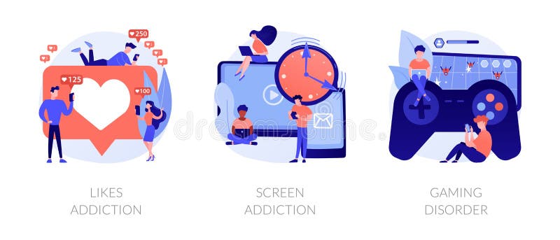 Technology Addiction Concept Metaphor Stock Illustrations – 338 ...