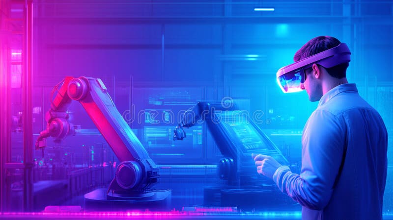 Technology Advances with a Human Interacting with Robotic Arms in a ...