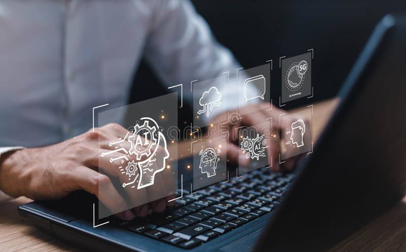 Technology Ai with Businessman or Analyst Working in Business Analytics ...