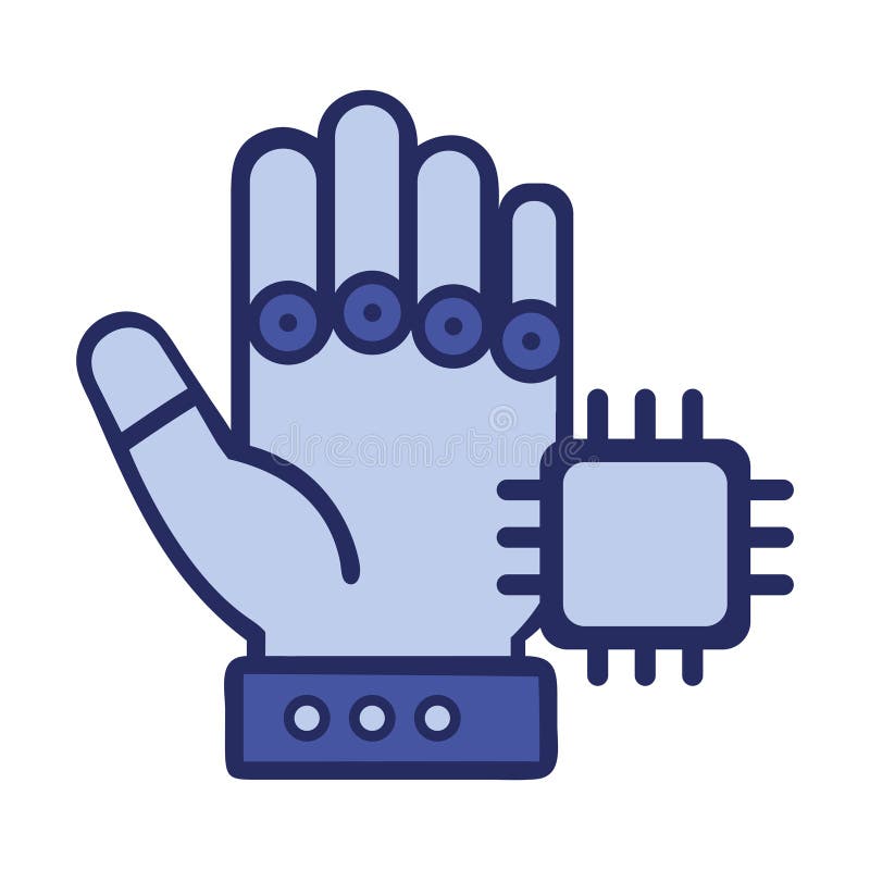 Technology AI Robotic Hand Digital Innovation Stock Illustration ...