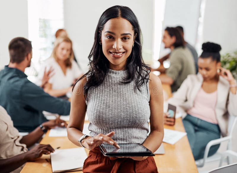 Technology Allows Me To Work with Speed and Efficiency. Portrait of a ...