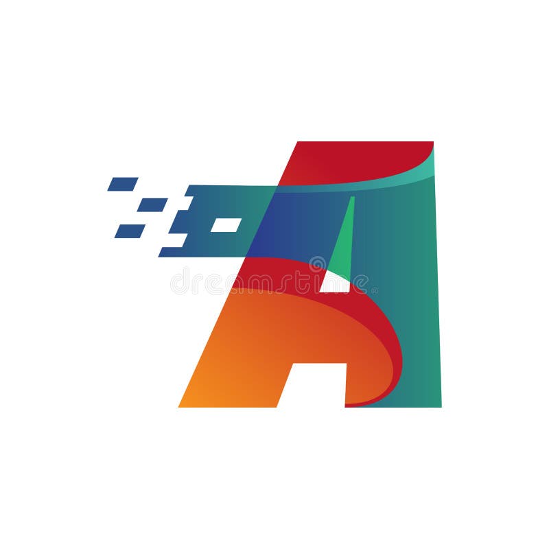 Color Alphabet M Logo Technology Stock Vector - Illustration of ...