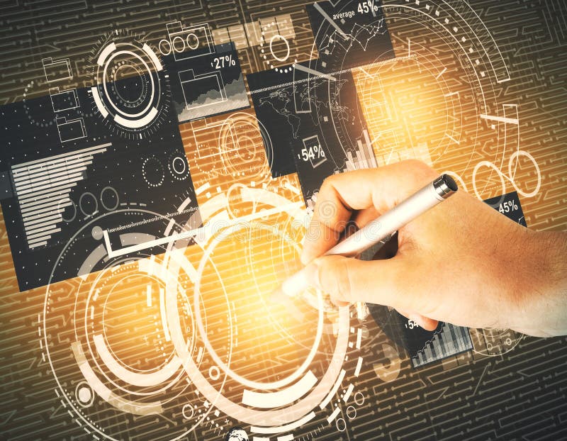 Technology, Analytics and Communication Concept Stock Image - Image of ...