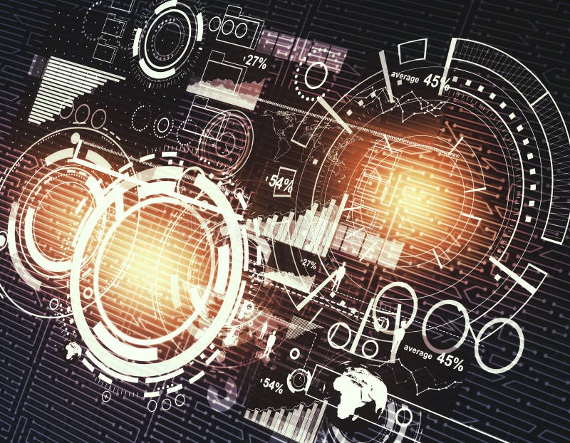 Technology, Analytics and Network Concept Stock Illustration ...