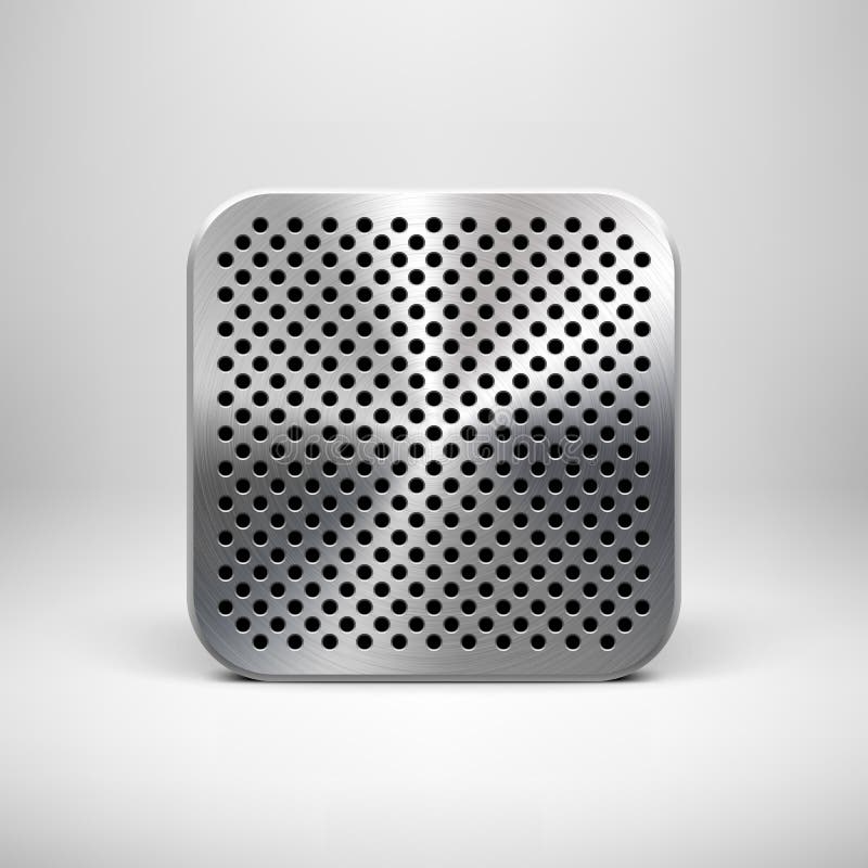 Technology App Icon with Gold Metal Texture Stock Vector - Illustration ...